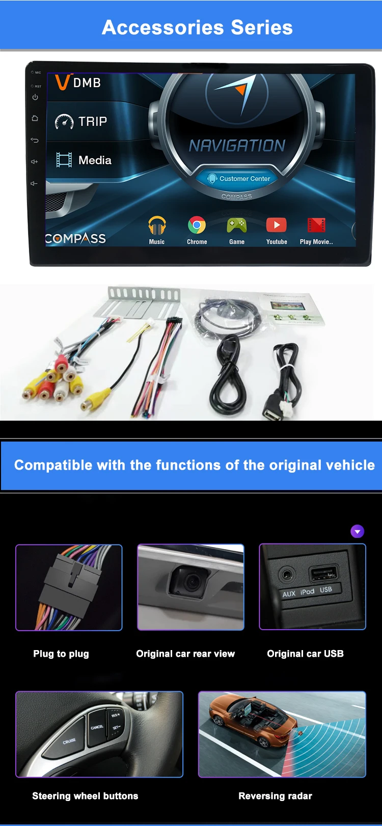 2 Din 9 Inch Android Car Player - Big Screen & Features