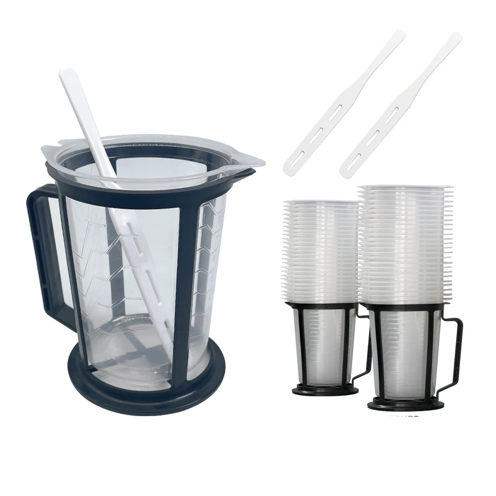 1000ml Disposable Mixing Pitcher Kit Rigid Paint Mixing Cup with ...