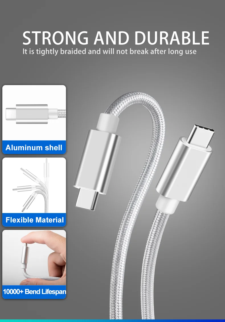 Pd240w Usb C Cable 48v 5a Fast Charging Cable Usb 2.0 Type C To Type C ...