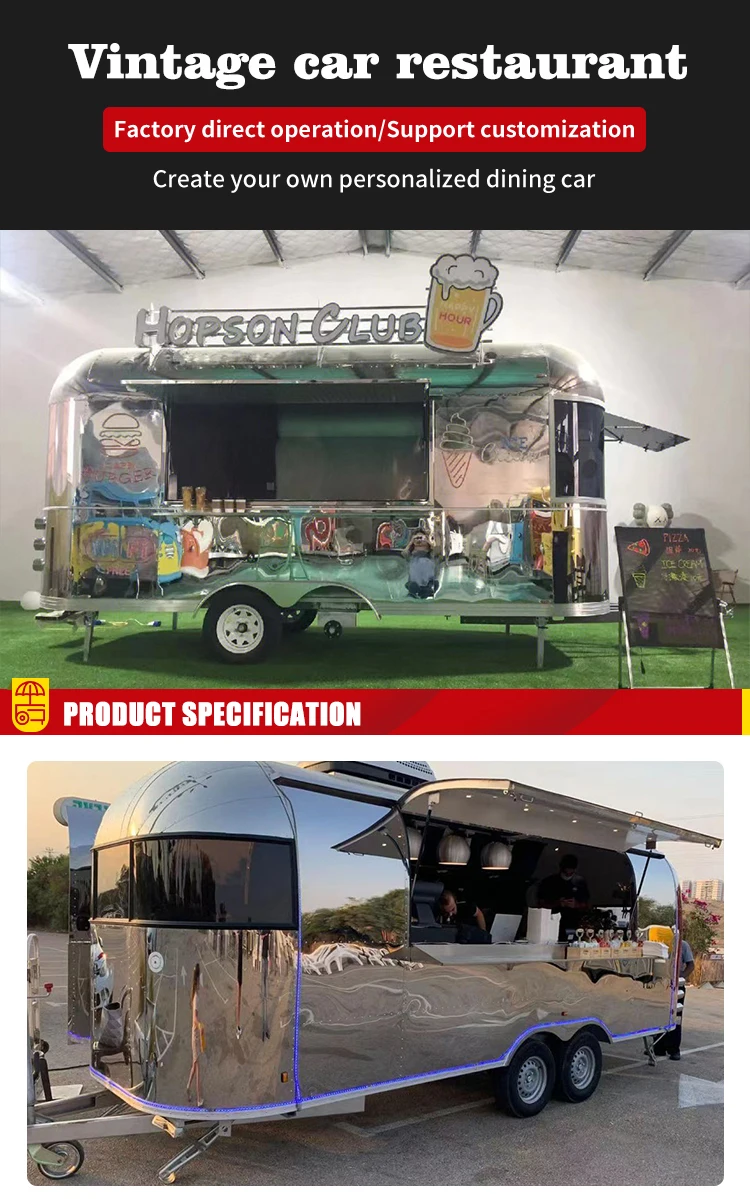 Customized Pizza Burger Mobile Dining Car Ce Dot Approved Mobile Food ...