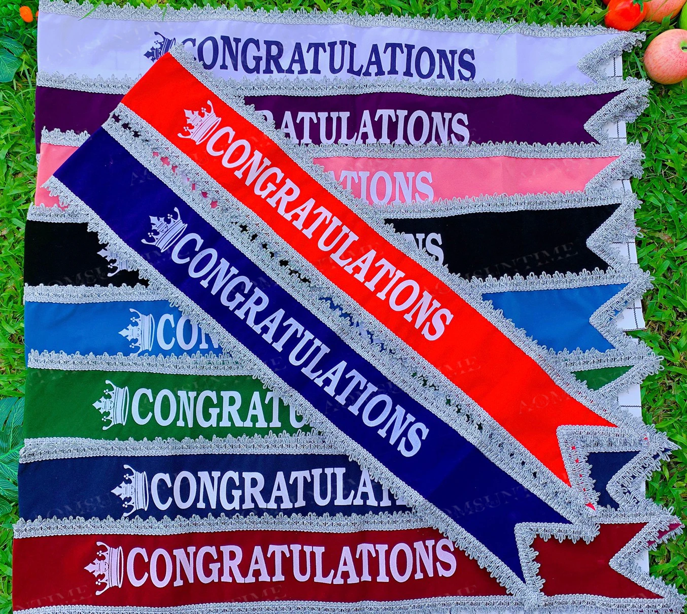 N028 Velvet Fabric Sash With The Word Congratulations 10 Available ...