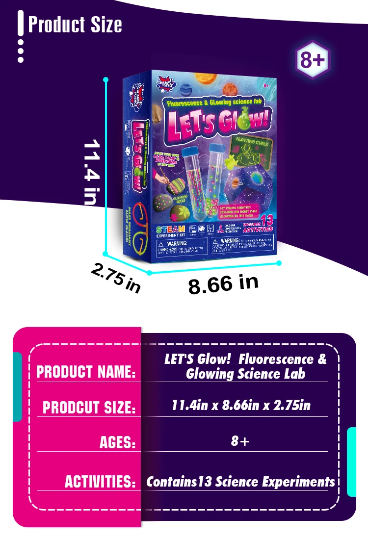 STEM Experiment Kit - DIY Glow Sticks & More Science Fun
