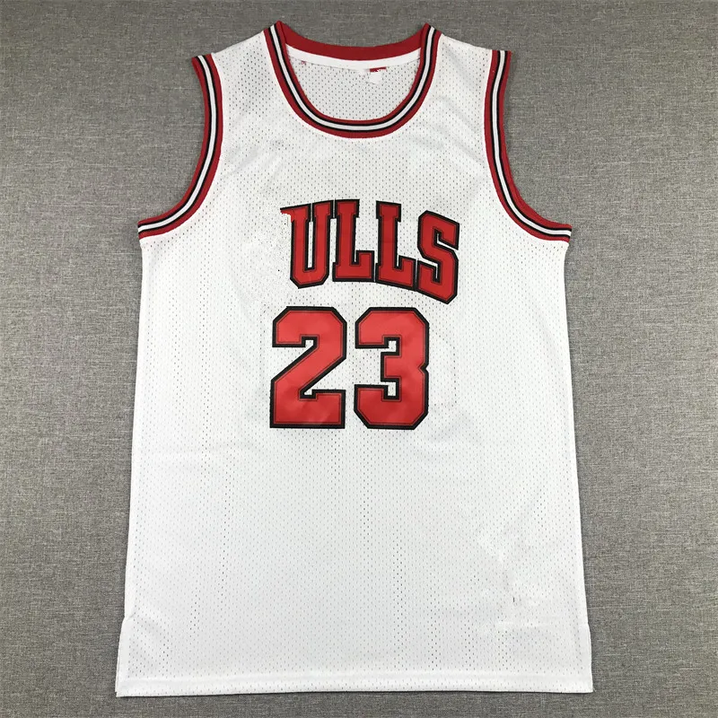 Wholesale Throwback The Goat 23 Mj Bullets Team Air Man 23 Michael Red Stitched Jersey For Men ...