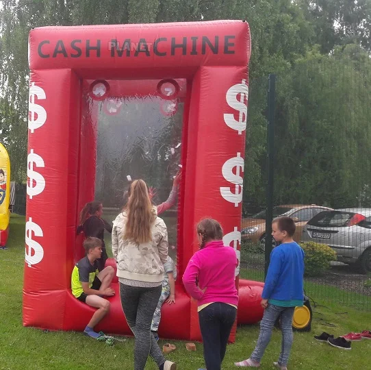 Custom Inflatable Cash Cube Money Grab Machine Booth With Air Blower ...