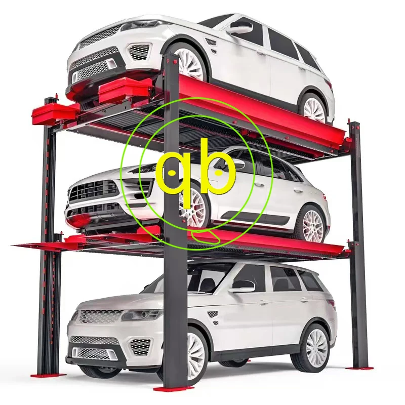 Mechanical Steel Triple Stacker Lift for Car Parking Lot 3-stair Level ...