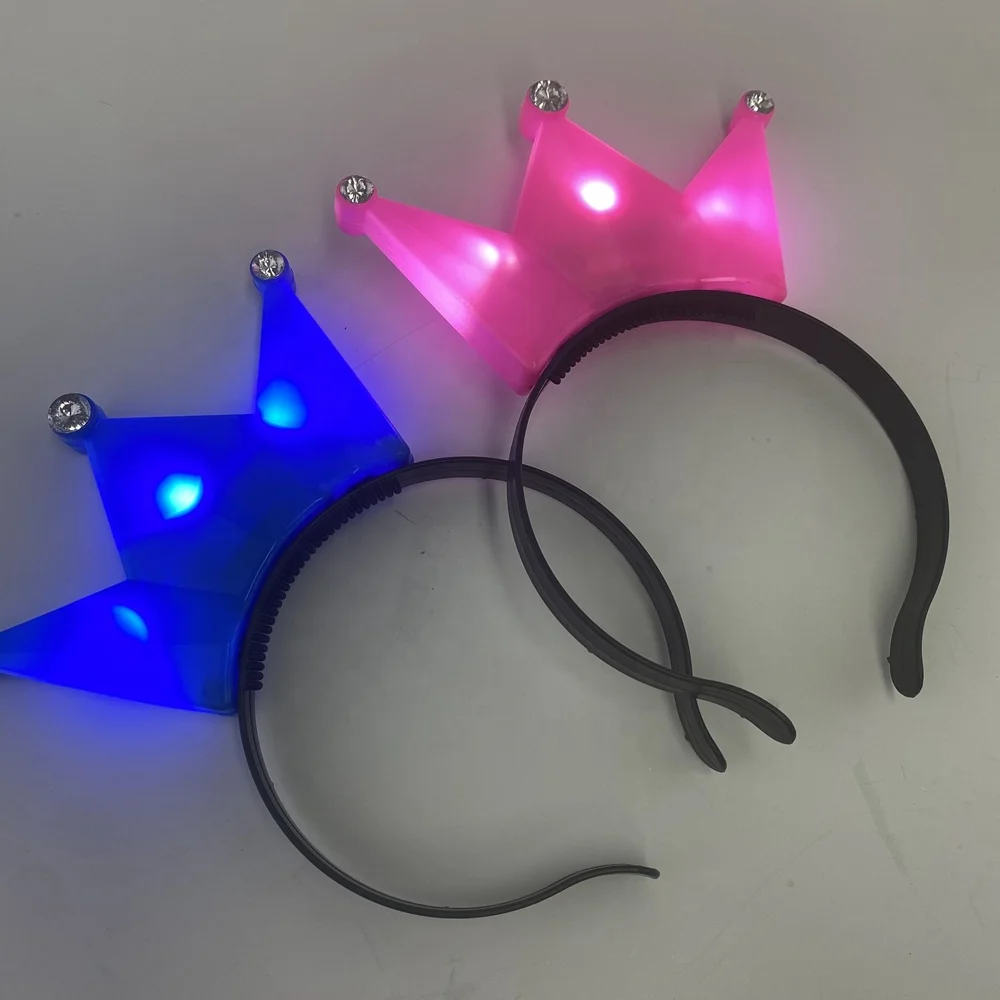 Promotional Gifts Customized Logo LED Luminous Light up Crown Headband ...