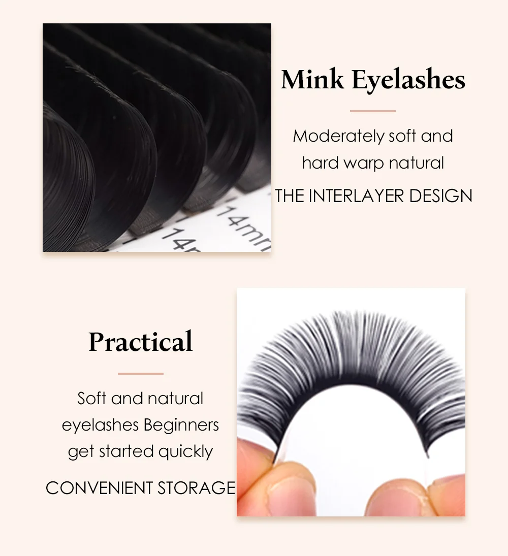 Chasmere Deep Dark Fluffy Matte Black Easy Fanning 0.02 0.03mm Volume Lash Extension Mix Tray ...