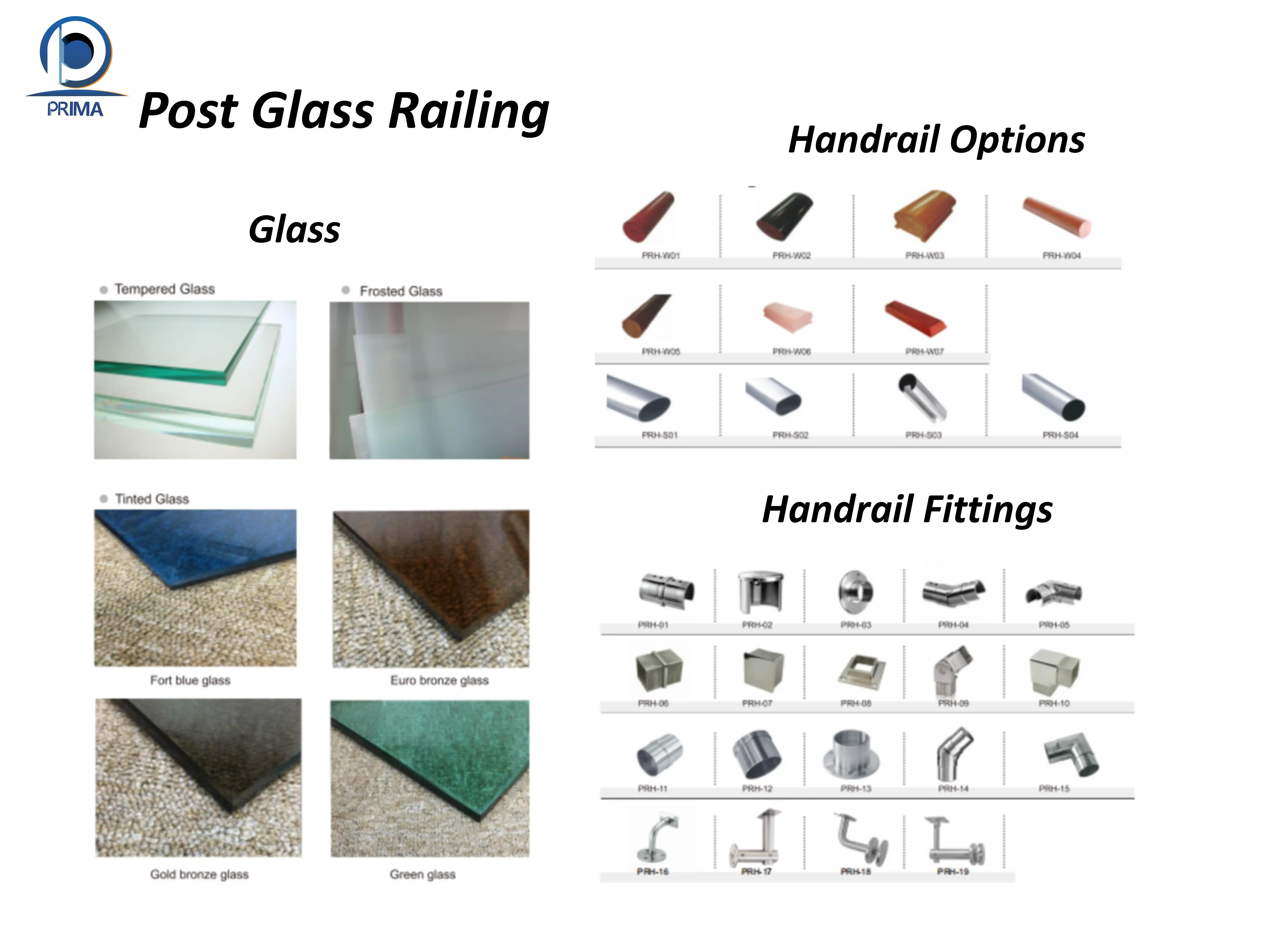 Prima Aluminium Glass Railing Modern Staircase Glass Guard Railing ...