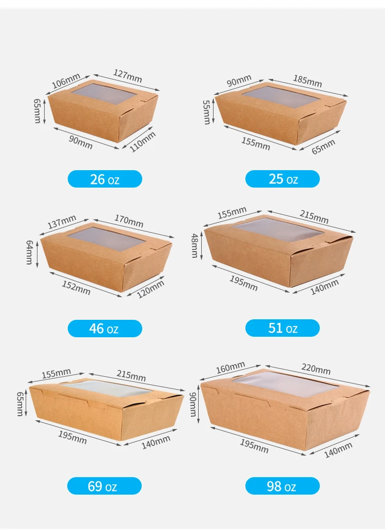 Bibimbap Takeaway Fast Food Packaging Box - Disposable & Biodegradable
