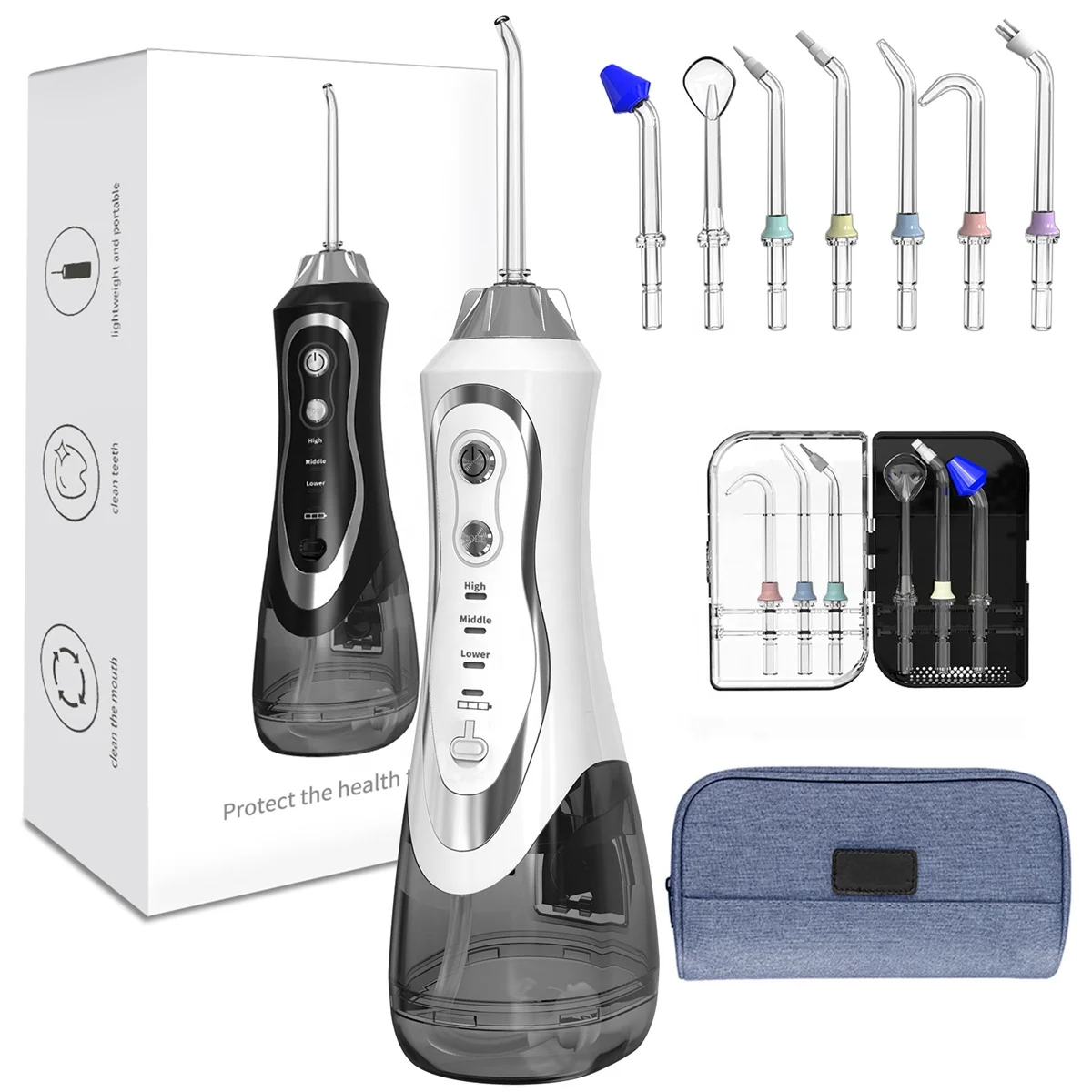 Electric Water Flosser With 7 Nozzles Rechargeable Ipx7 Dental Floss ...