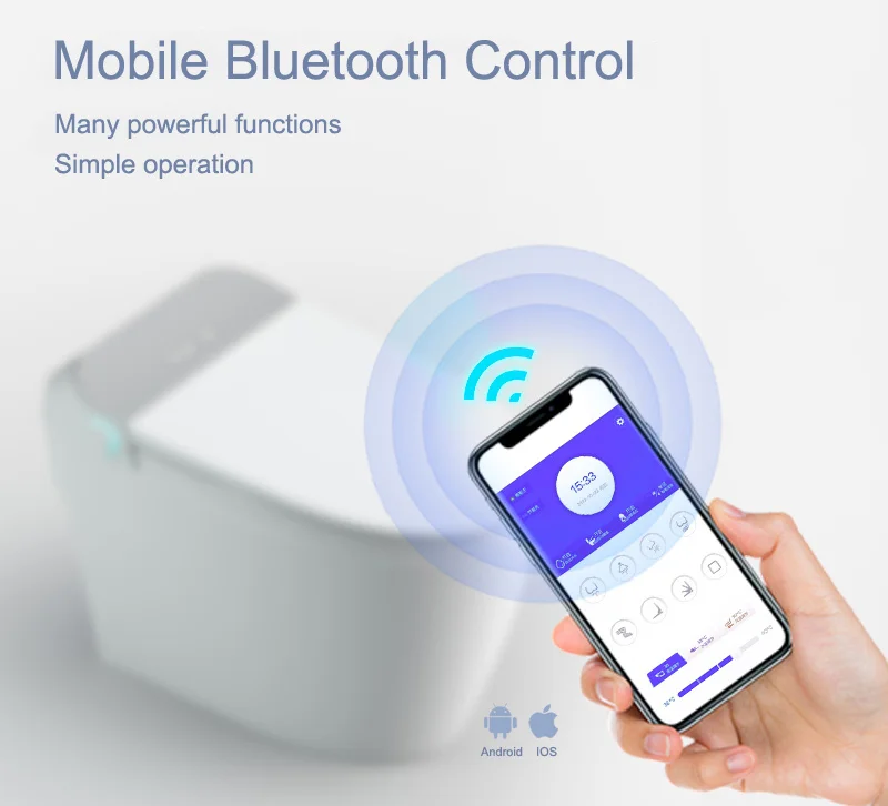 Luxury Modern Style Fully Automatic Operation Electric Bidet Siphonic ...