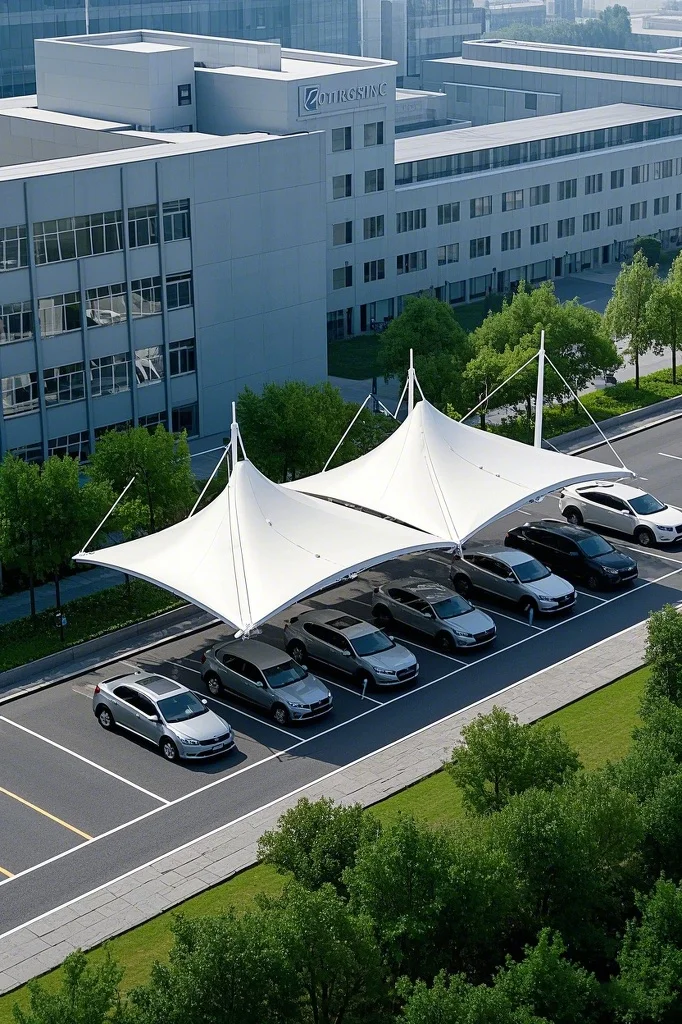 Portable Car Parking Garage Canopy Tent Shade Fabric Carport Membrane ...