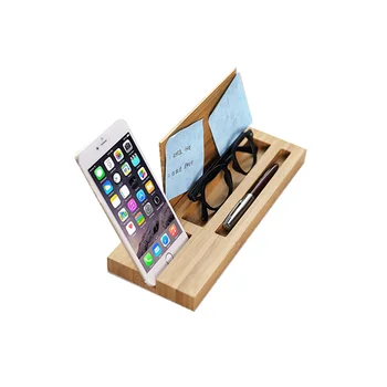 Custom Portable Bamboo Mobile Phone Stand Wood Multiuse Docking Station ...