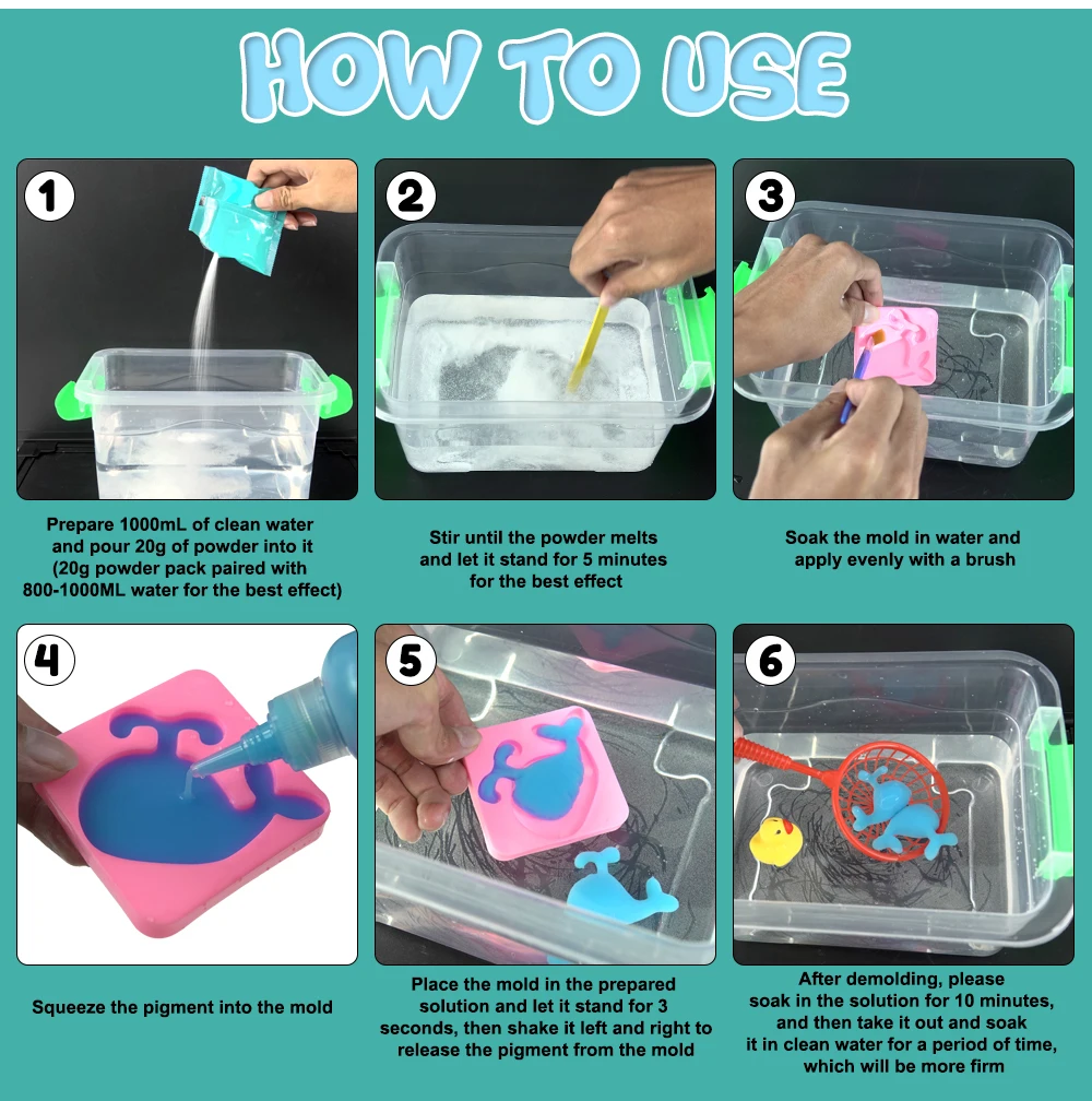 Khy Diy Magical Set Creation Toy Animal Gel 3d Handmade Magic Gels ...