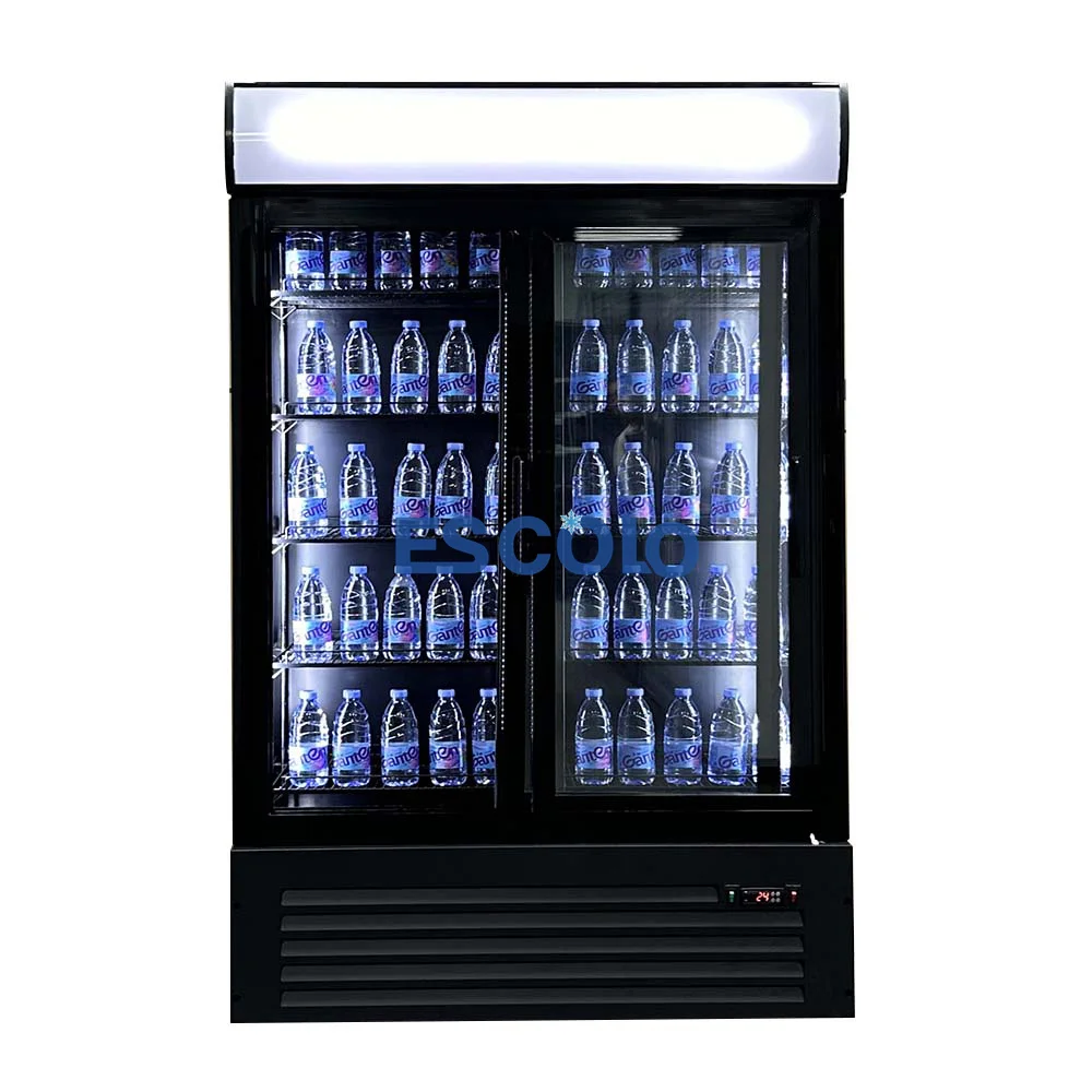 Upright Fridge Transparent Glass Showcase Sliding Door Drink Showcase ...