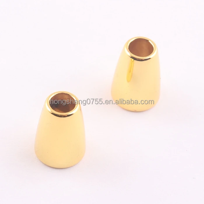 High Quality Gold Metal Cord End Cap Clip For Rope - Buy Metal Cord End ...