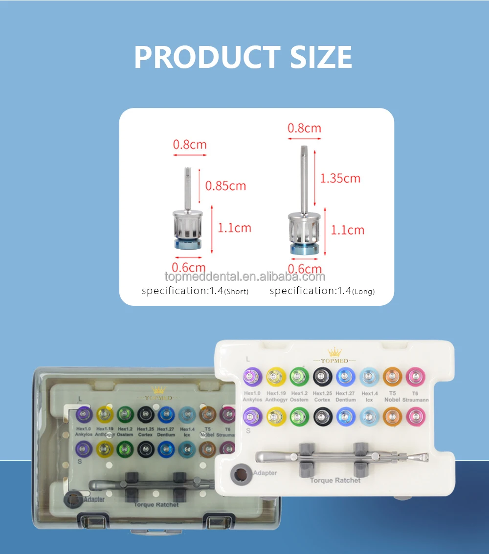 Dental Implant Prosthetic Kit 16 Pcs Mini Screwdrivers Drivers Systems ...