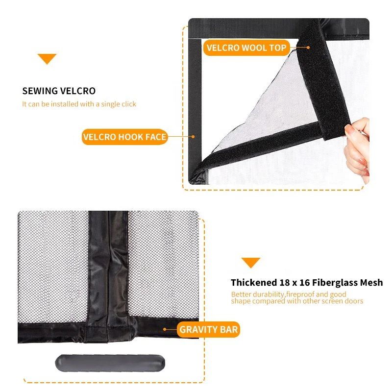 Magnetic Fiberglass Screen Door Mesh - Durable & Efficient