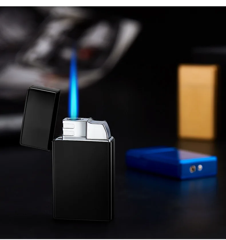 Custom Laser Logo Lighter - Rectangle Butane Refillable