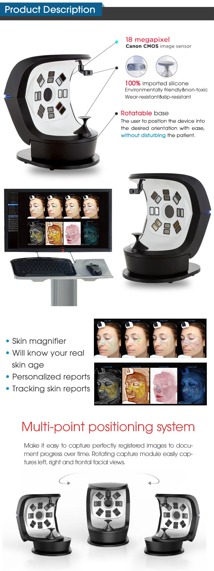 Most Professional Skin Analyzer - ADSS Skin Analysis Machine