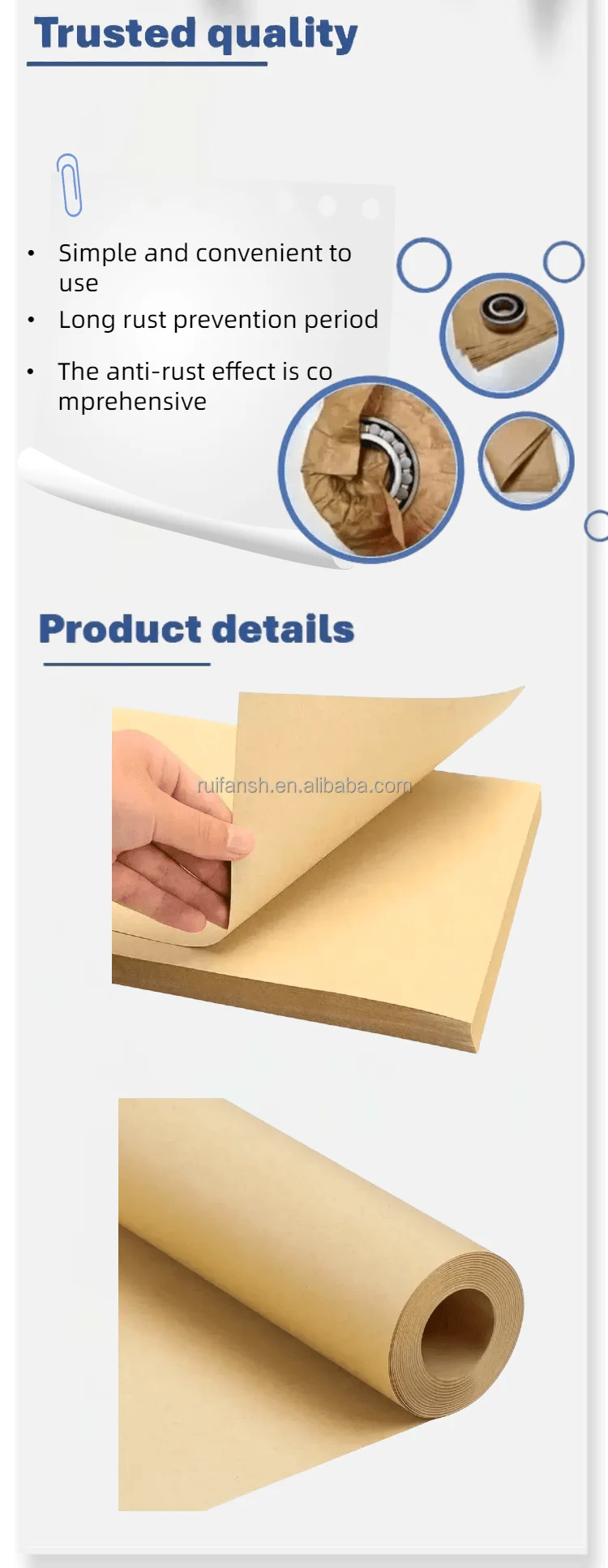 Factory Direct 70g-120g Metal Anti-rust Paper - Buy Factory Direct,Metal Anti-rust Paper ...