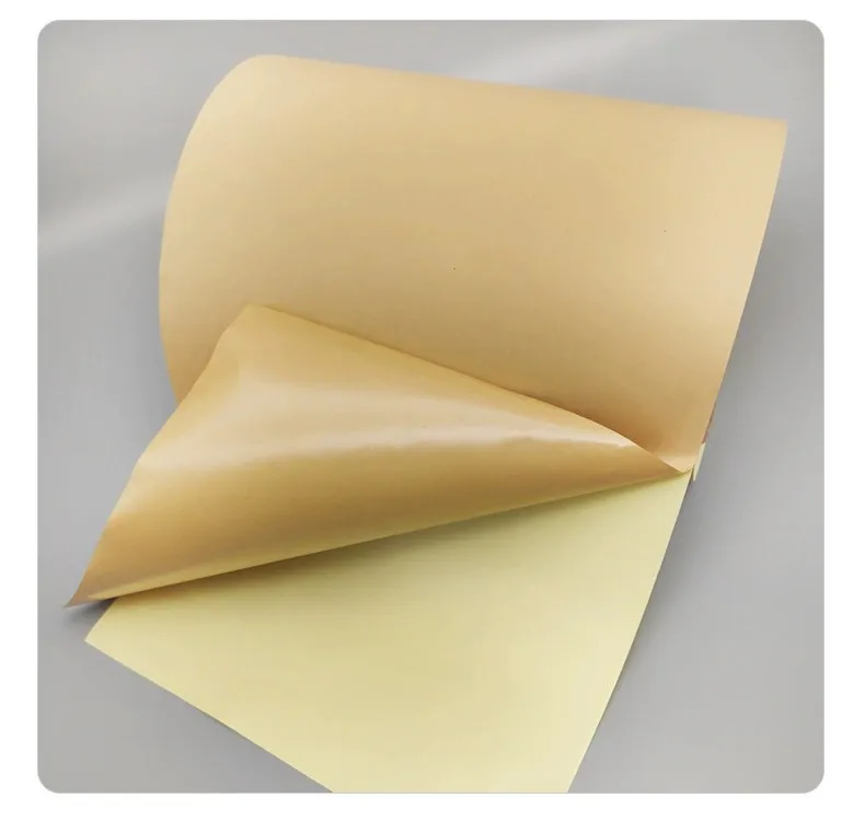 Kraft Paper Label Jumbo Roll 70g Brown Kraft Paper Self Adhesive Label ...
