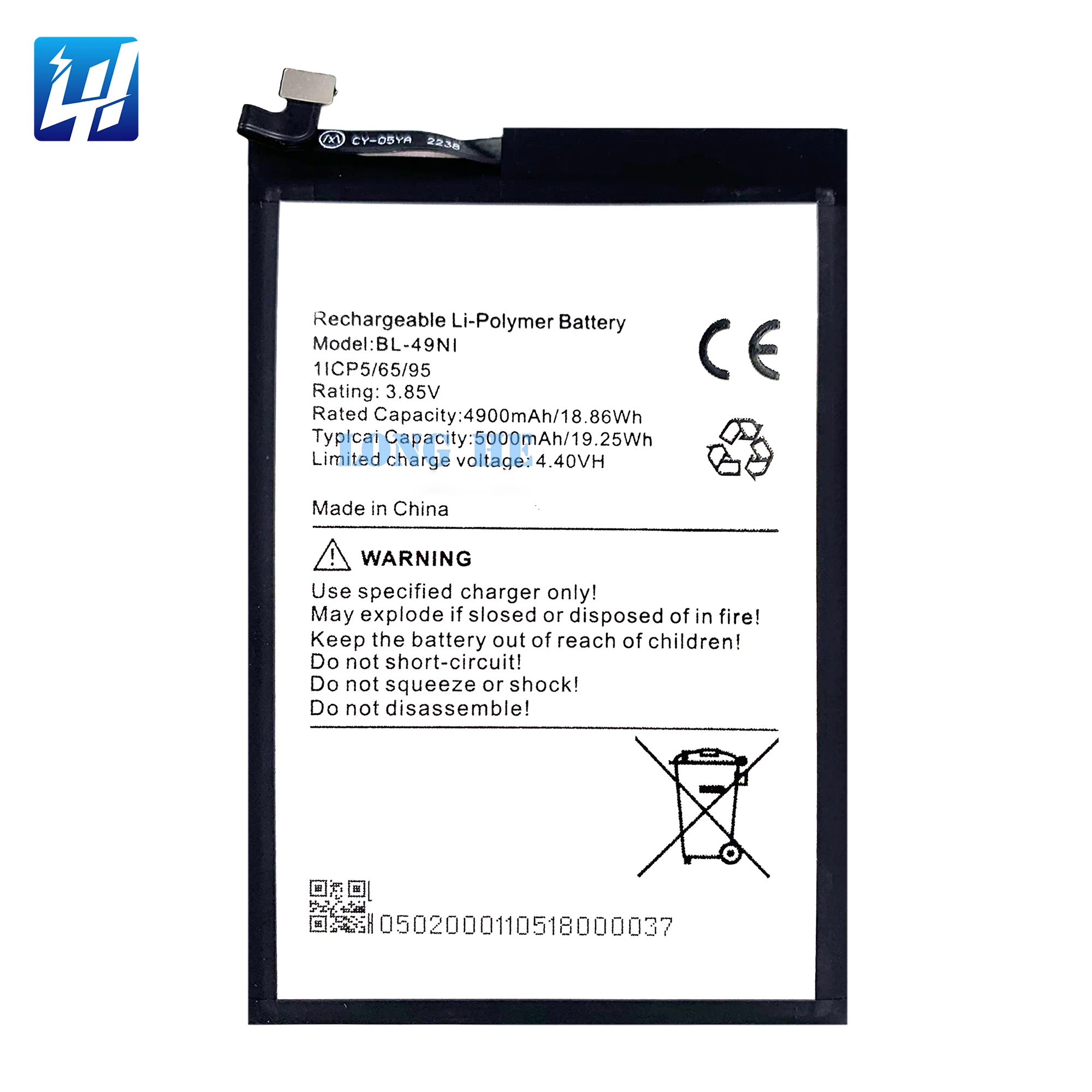 3.85V BL-49NI Replacement Battery for Itel A60 - 5000mAh Lithium ...