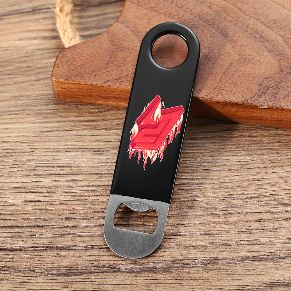 Sublimation Print Logo Bar Blade Metal Stainless Steel Flat Bottle ...