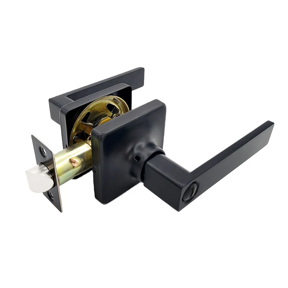 Cheap Wholesale Matte Black Privacy Tubular Lever Handle Bathroom ...