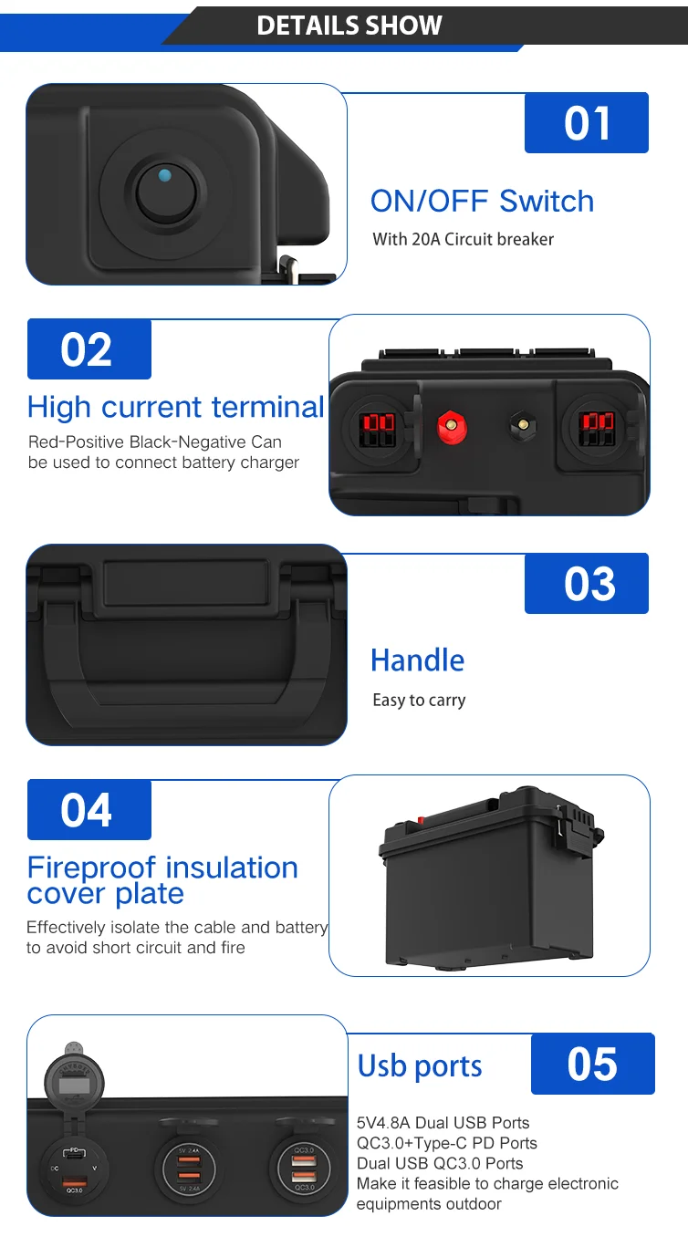 Outdoor Camping Plastic Diy Battery Case Portable Dual Usb Solar Power ...