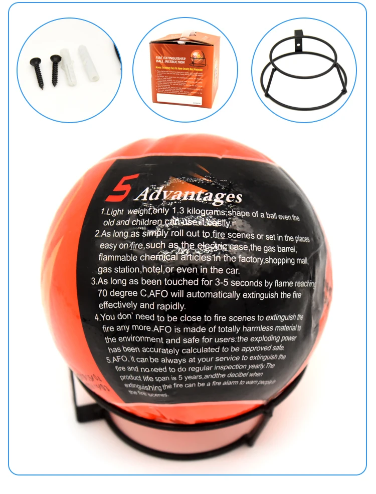 Family Safety Portable Afo Fire Extinguisher Ball Mini Automatic Abc ...