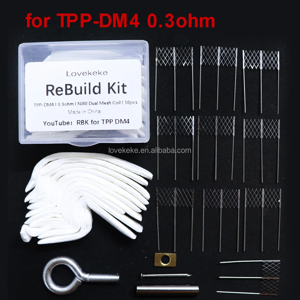 Lovekeke Diy Rbk Kit Rebuild Coil Kit For Tpp-dm1 Dm2 Dm3 Dm4 0.3ohm 0 ...