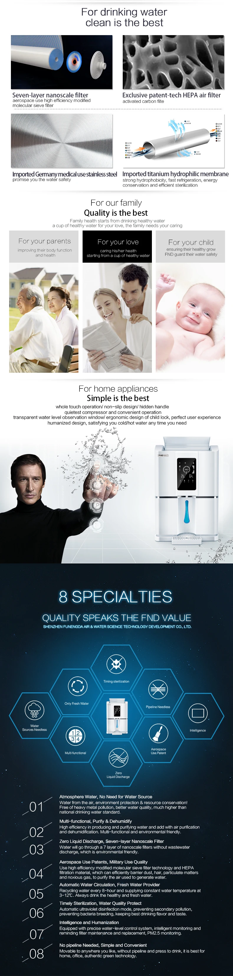 Atmospheric Water Generator F20: 20L/D Cold & Hot Water Solution for ...