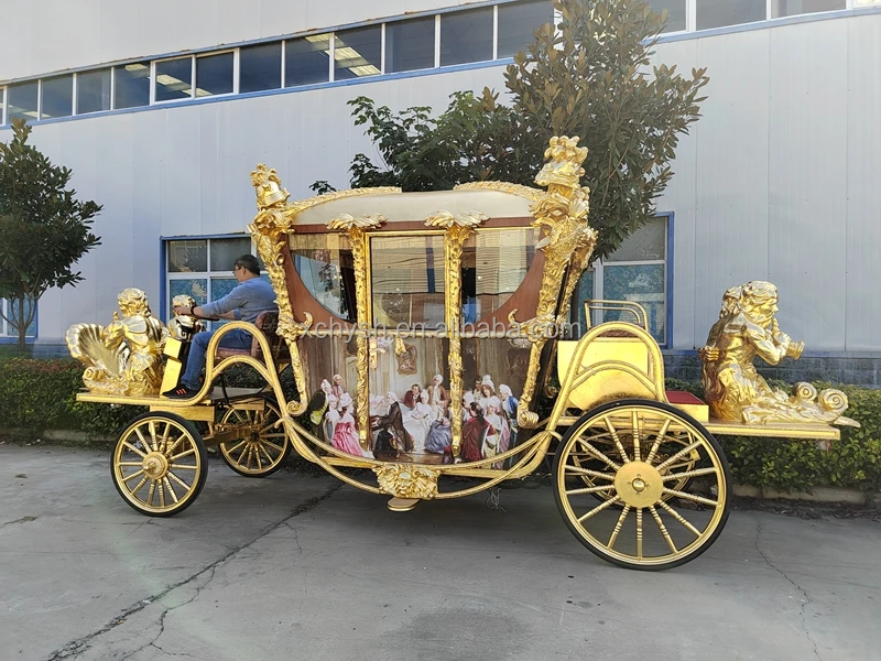 Golden Luxury Classical Princess Royal Carriage/wedding Sightseeing ...