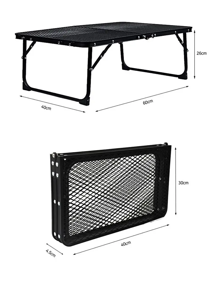 Outdoor New Iron Mesh Table Self-driving Tour Portable Folding Tea ...