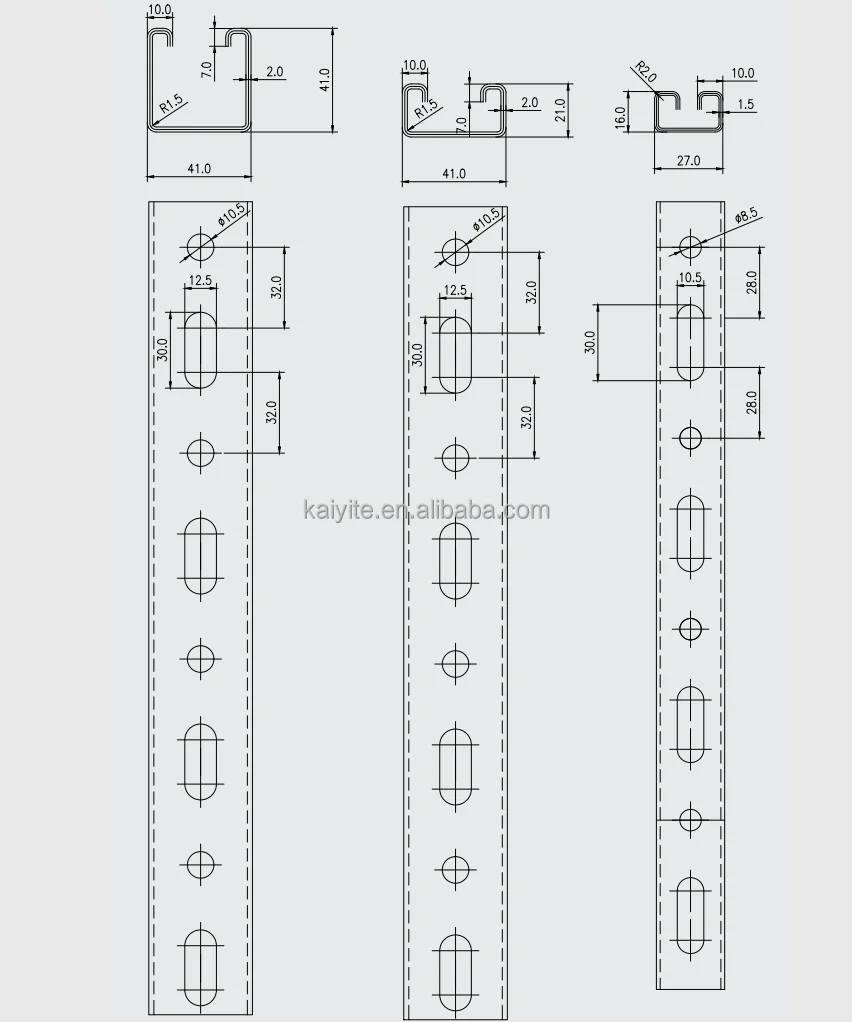Solar Panel Strut Channel Unistrut C Channel Photovoltaic Support Roll ...
