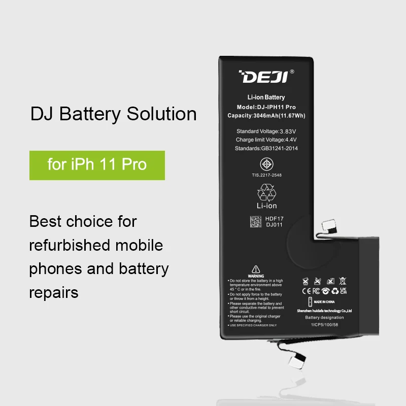 DEJI iPhone 11 Pro Battery Replacement - New Upgrade, 100% Health, 12 ...