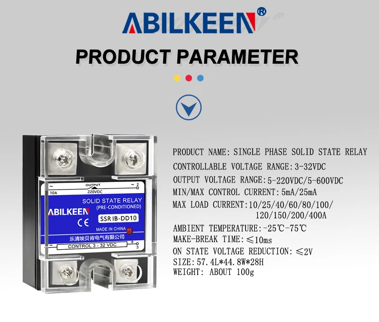 Single Phase Solid State Relay DC-DC Type 10-400A Large Current Output ...