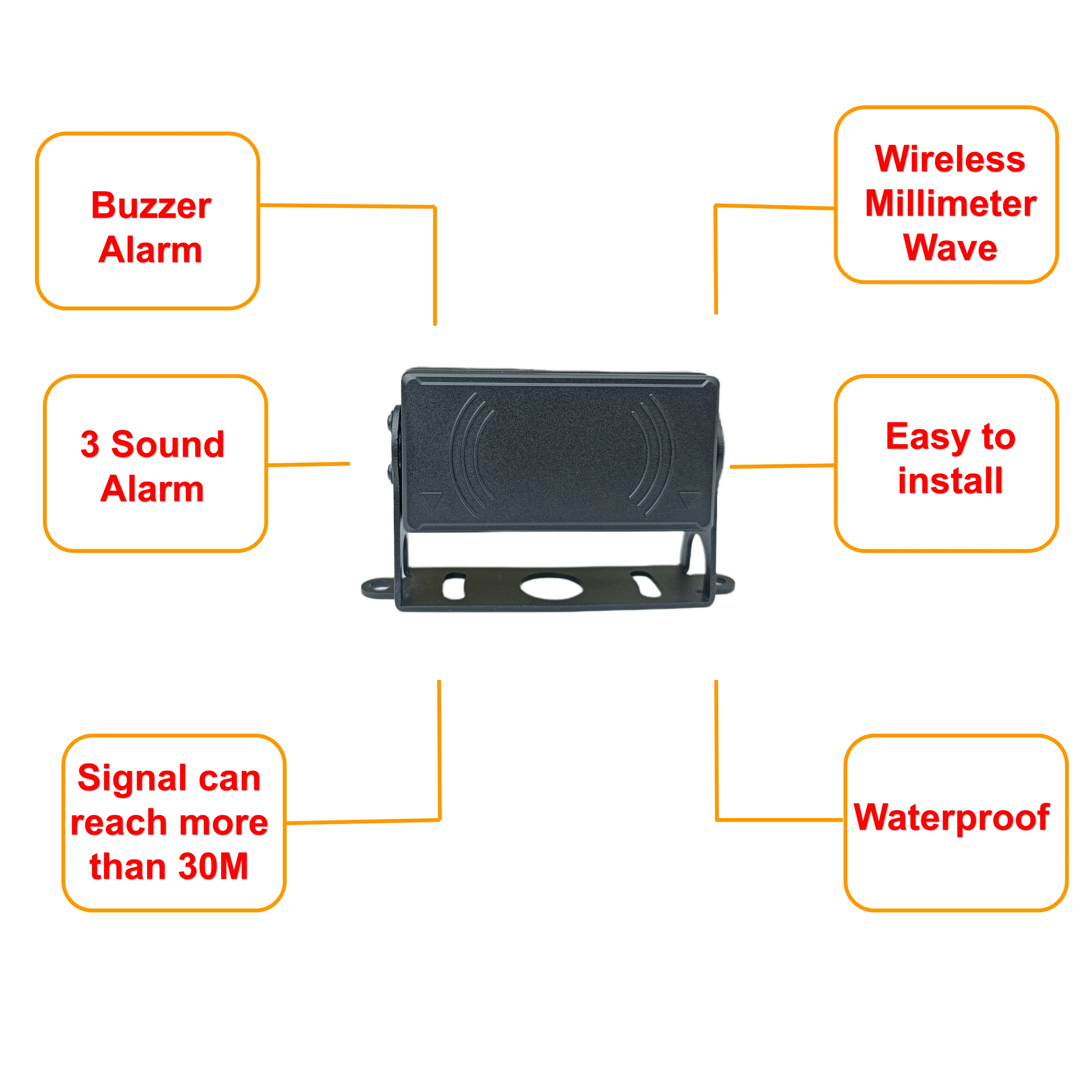 Wireless Sensor 11Ghz Millimeter Radar Waterproof Reversing Aid for ...