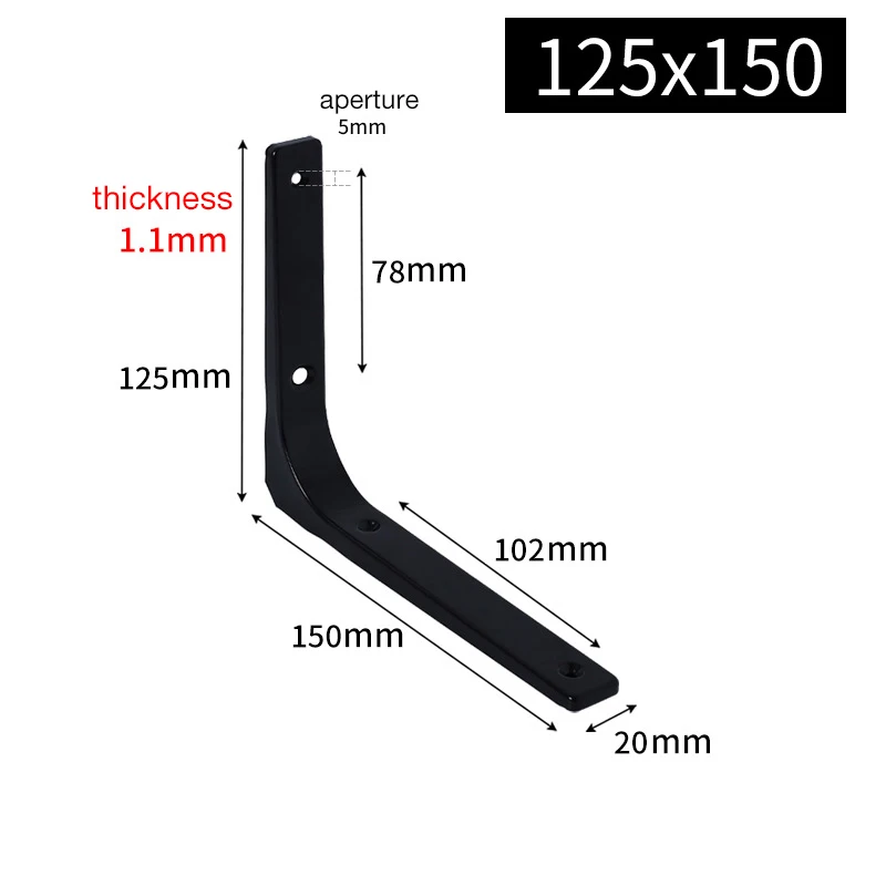 Custom Size Curved Triangular Metal Folding Bracket Thickened Wall ...