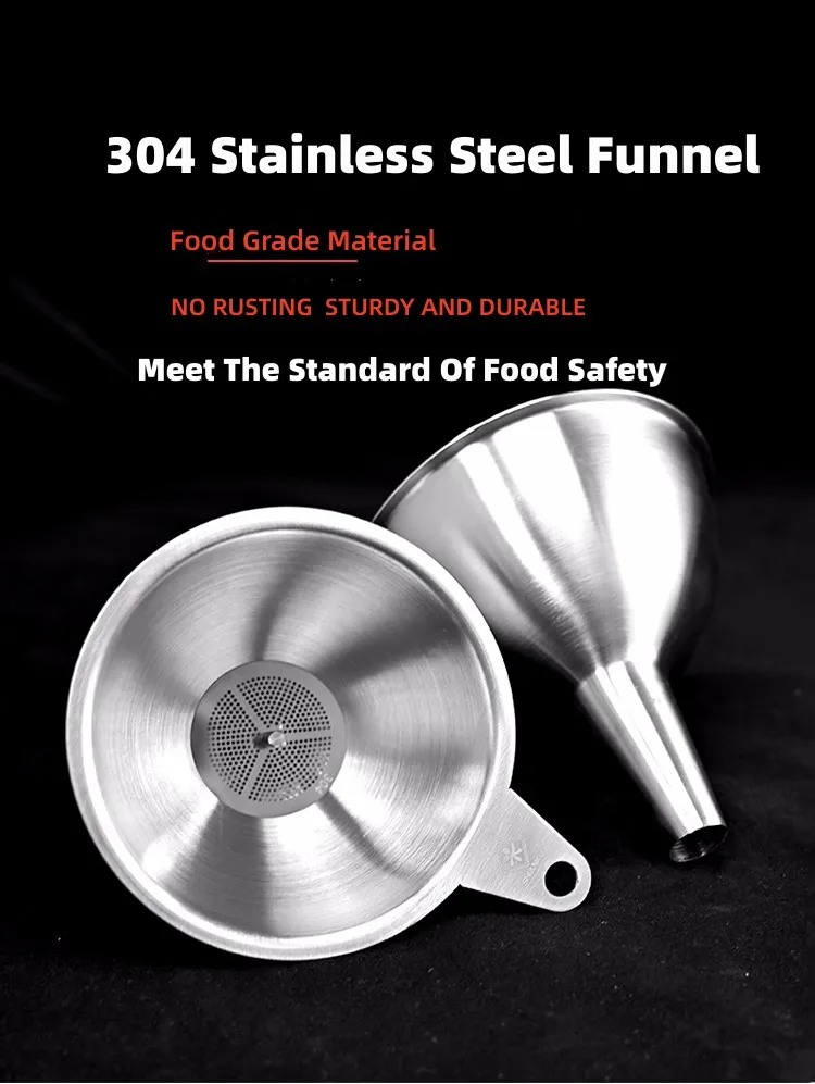 Shianku 304 Stainless Steel Funnel Food Grade Beer Funnel Large Size ...