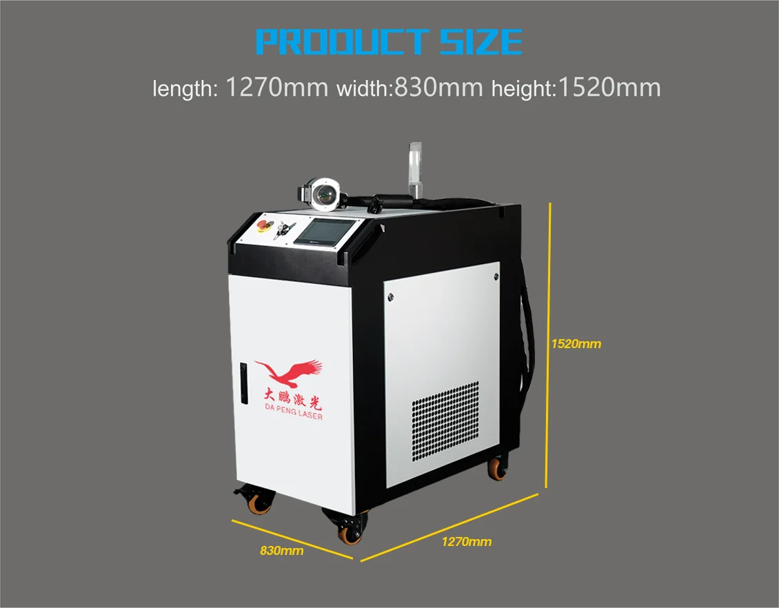 500W Portable Handheld Laser Cleaner Water Chiller Cooling Pulse Laser ...