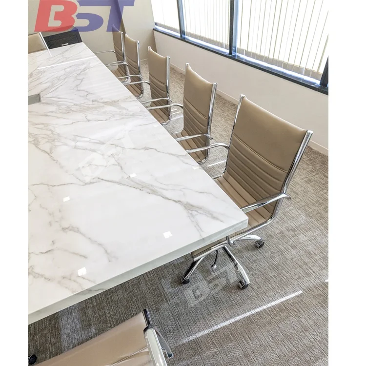 Office Modern Large Meeting Room Cafe Table And Chairs White Square 10/ ...
