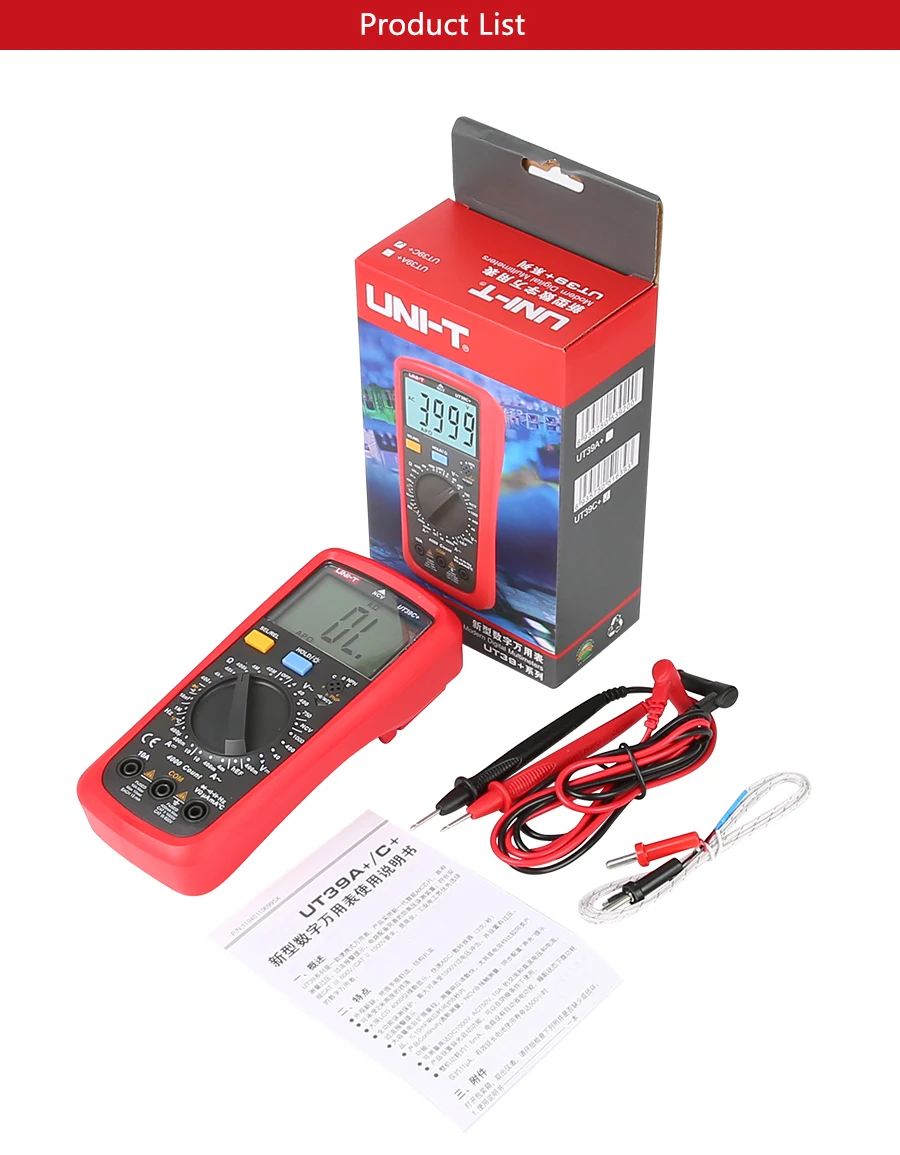Uni-t Ut39a+ Ut39c+ Digital Multimeter Auto Range Tester Upgraded From ...