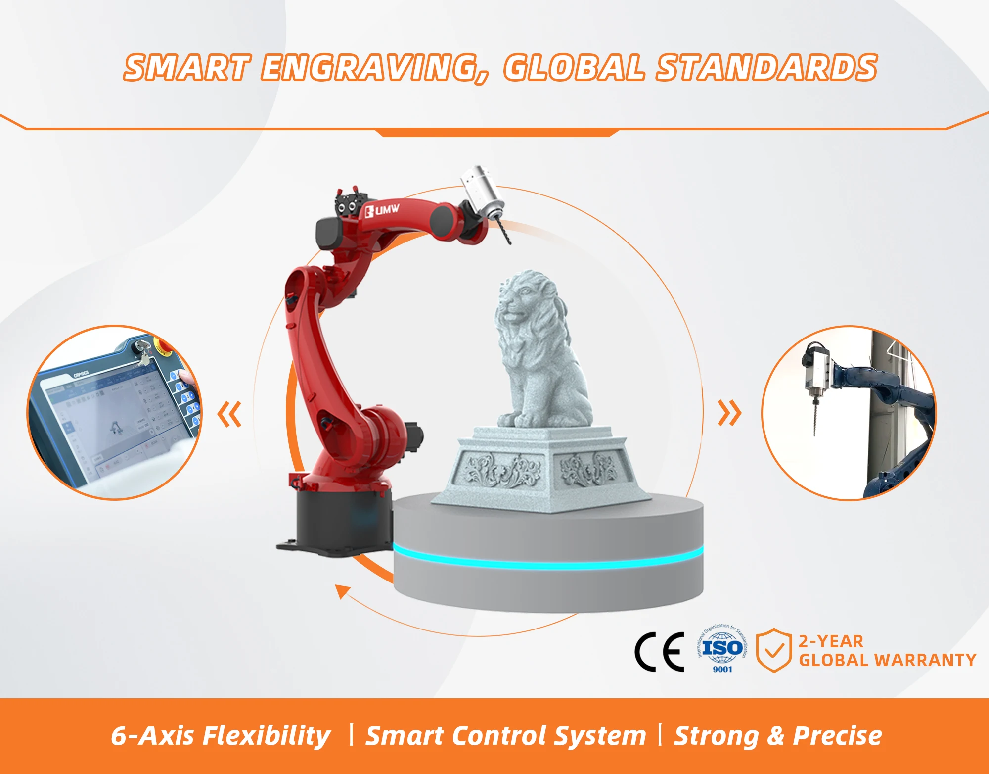 6-Axis CNC Robot Engraving Machine High Precision Industrial Grade ...