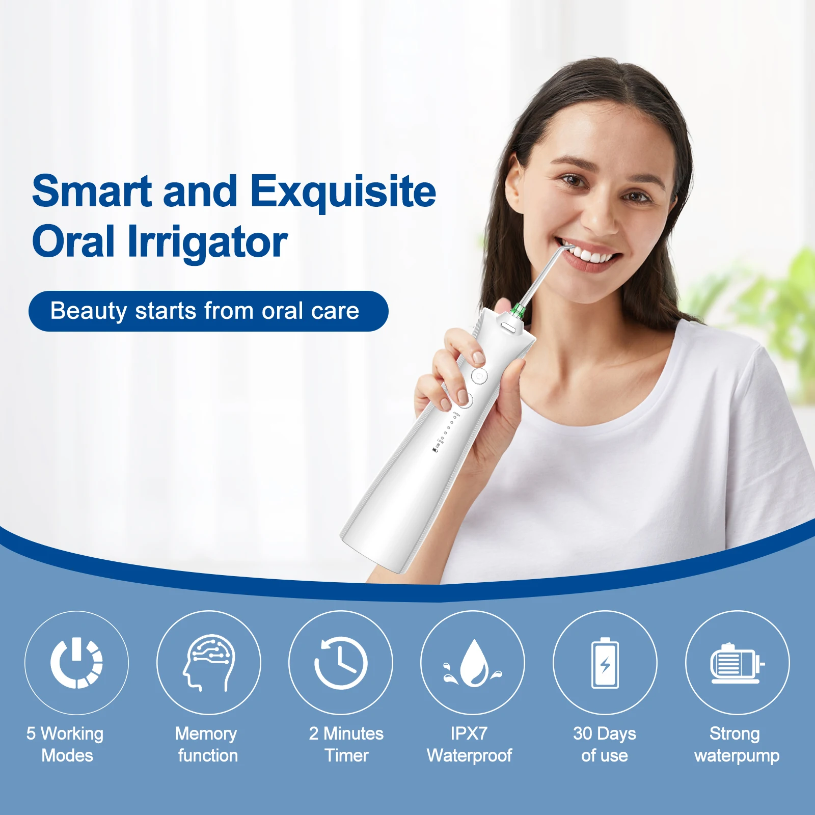 USB-C Rechargeable Oral Irrigator - Efficient Dental Cleaning