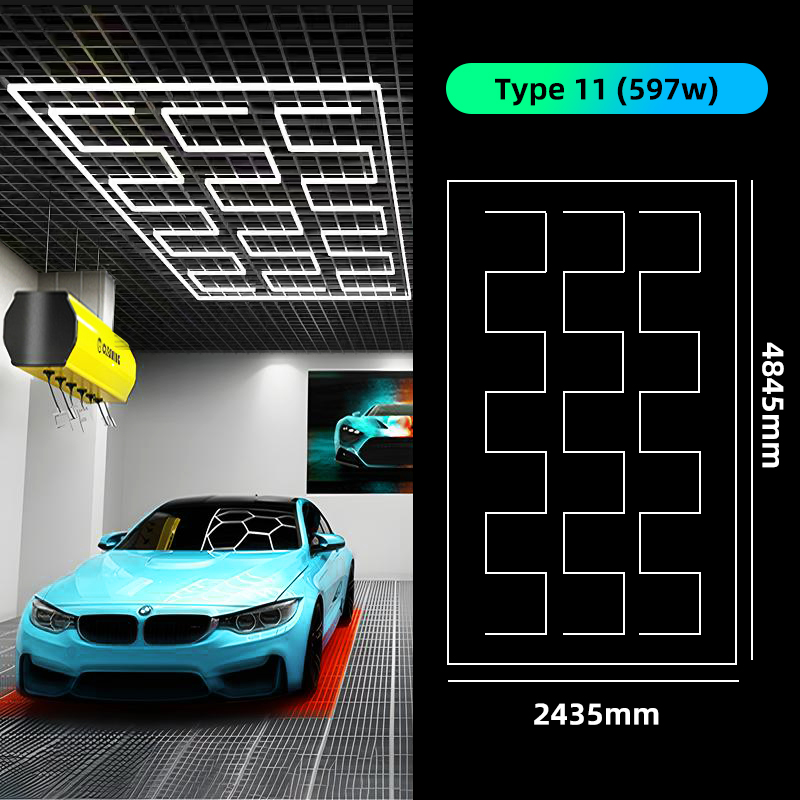 Car Wash Working Lights Inspection Detailing Honeycomb Hexagonal ...