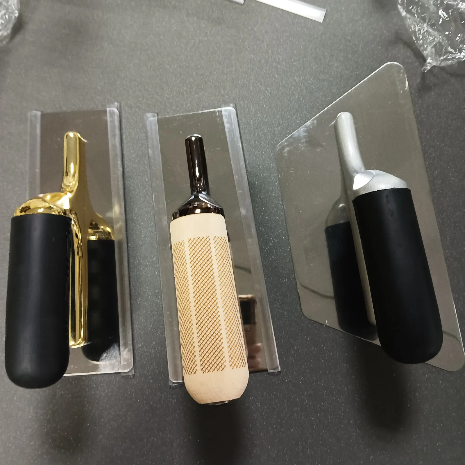 stainless steel trowel knives concrete hand tools wooden ruber handle ...