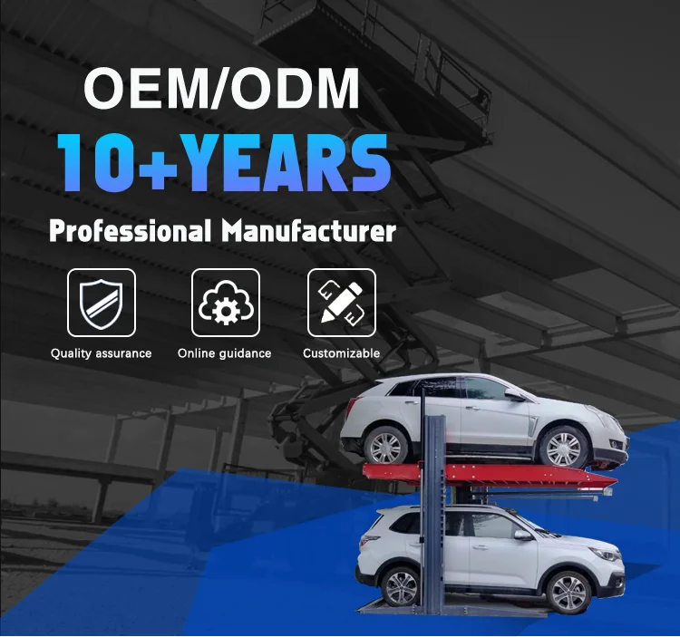 Low Ceiling 2 Level Car Parking Lift / Car Elevator Parking Systems ...