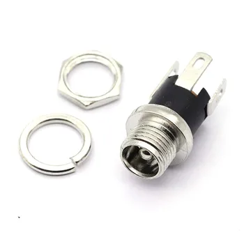 Dc Power Socket With Nut Dc-025m 5.5x2.1mm Dc Power Jack Socket Female ...